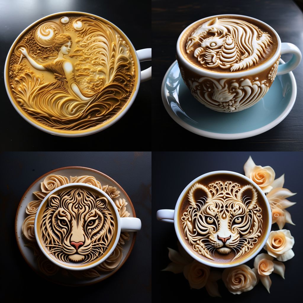Latte art Prompt Style for Midjourney & Stable Diffusion • Style Reference