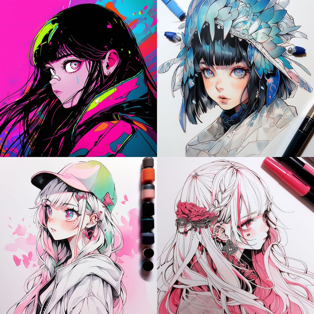 Marker drawing Prompt Style for Midjourney & Stable Diffusion • Style ...